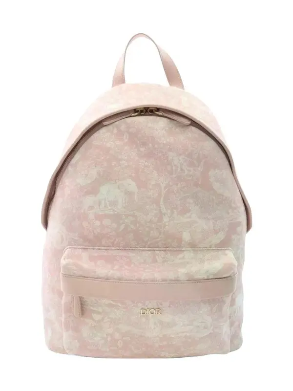 Dior Canvas Toile De Jouy Backpack - Pink