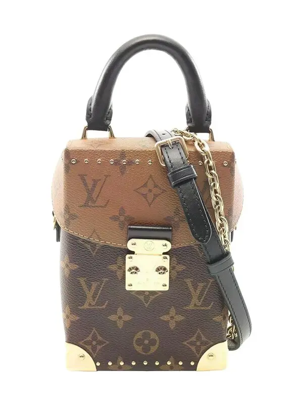 LOUIS VUITTON 2021-2026 Monogram Reverse Camera Box Satchel - Brown