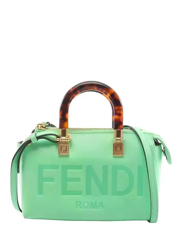 Fendi 2010-2026 Mini Leather The Way Roma Satchel - Green