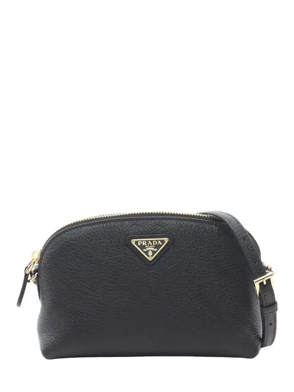 Prada 2010-2026 Vitello Daino Soft Crossbody Bag - Black