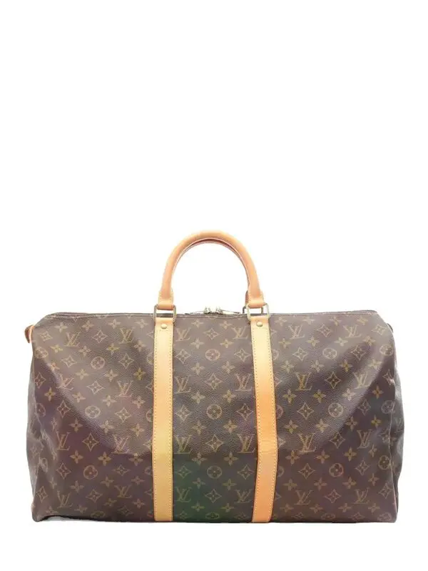 LOUIS VUITTON 2001 Monogram Keepall 50 Travel Bag - Brown