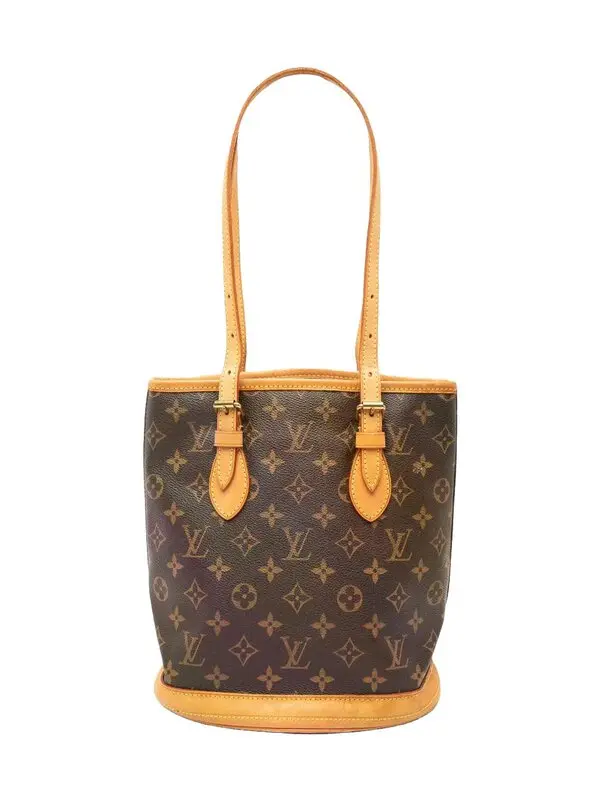 LOUIS VUITTON 2005 Monogram Petit Bucket Bag - Brown