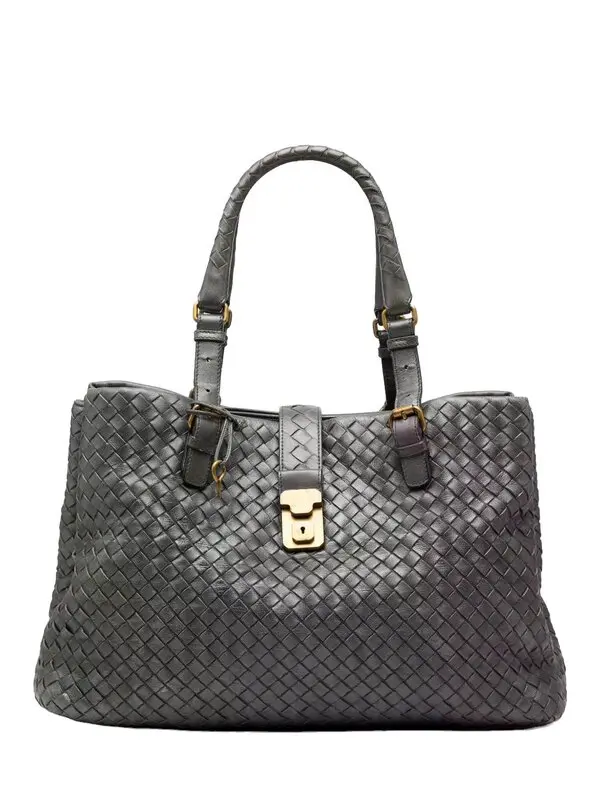 Bottega Veneta 2007 Medium Nappa Intrecciato Roma Tote Bag - Grey