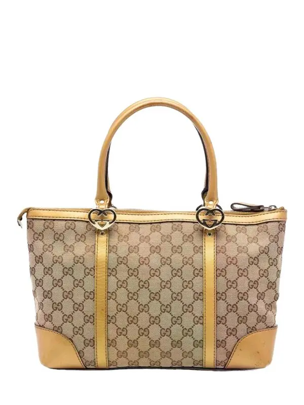 Gucci Gg Canvas Lovely Tote Bag - Gold