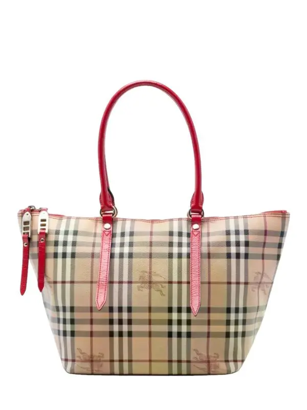 Burberry Haymarket Check Coated Canvas Salisbury Tote Bag - Neutrals