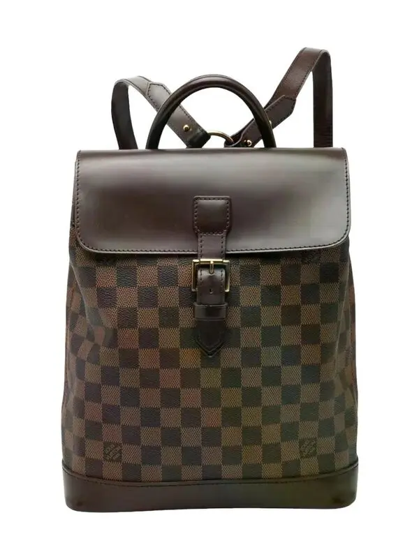 LOUIS VUITTON 2008 Damier Ebene Soho Backpack - Brown