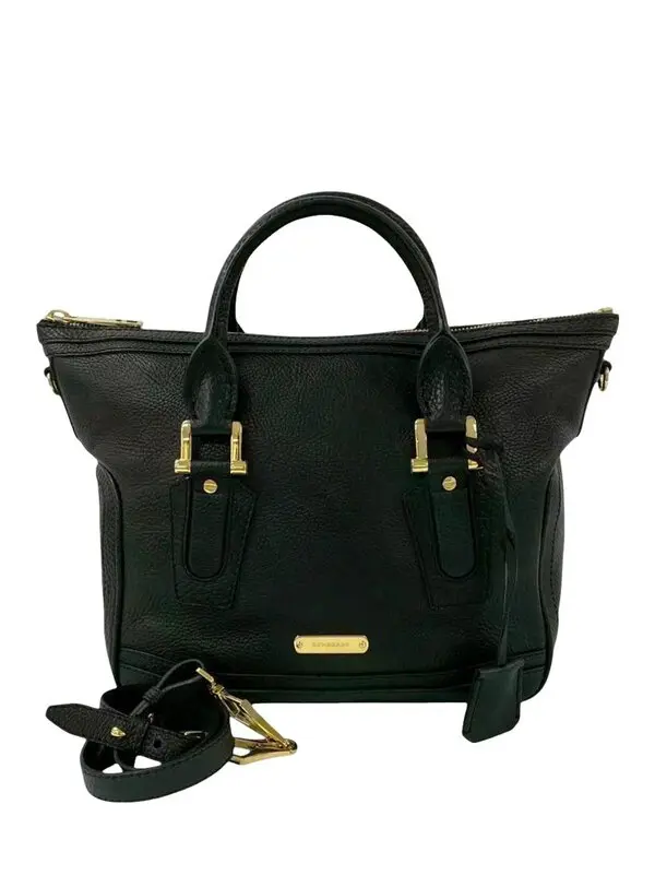 Burberry Grained Calfskin Kirley Satchel - Black