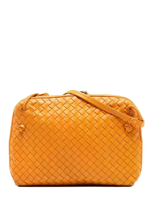 Bottega Veneta 2012-2026 Nappa Intrecciato Nodini Crossbody Bag - Orange