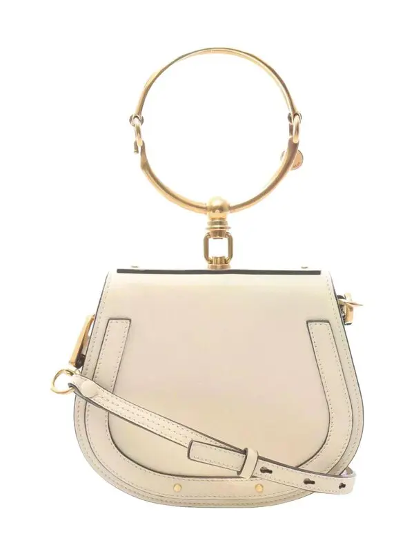 Chloé 2010-2026 Small Leather Nile Bracelet Satchel - White
