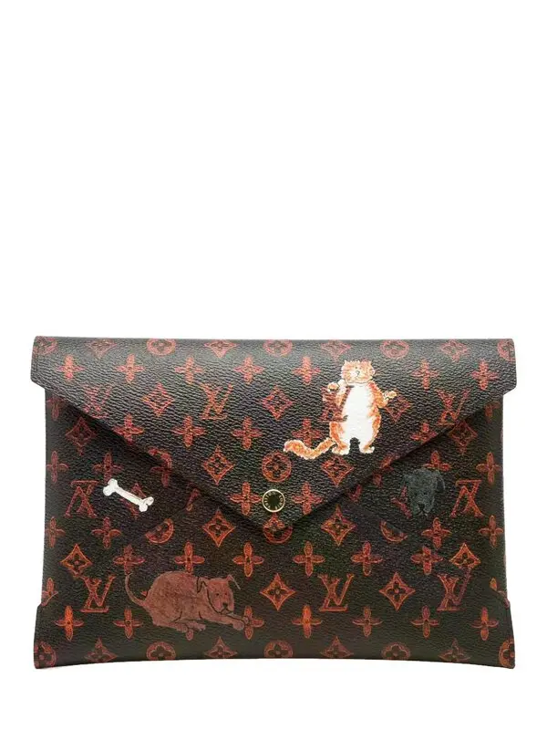 LOUIS VUITTON Grace Coddington Catogram Kirigami Pochette Set - Brown