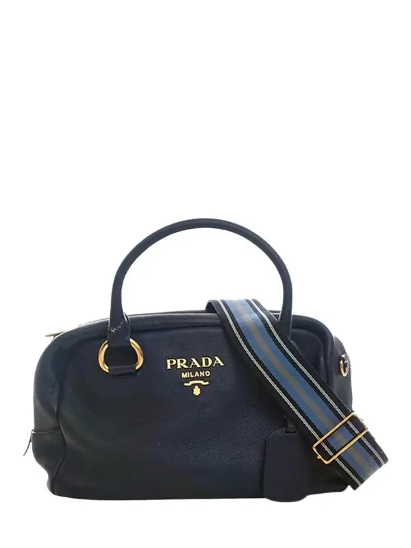 Prada Vitello Phenix Bauletto Satchel 2000-2026 - Blue