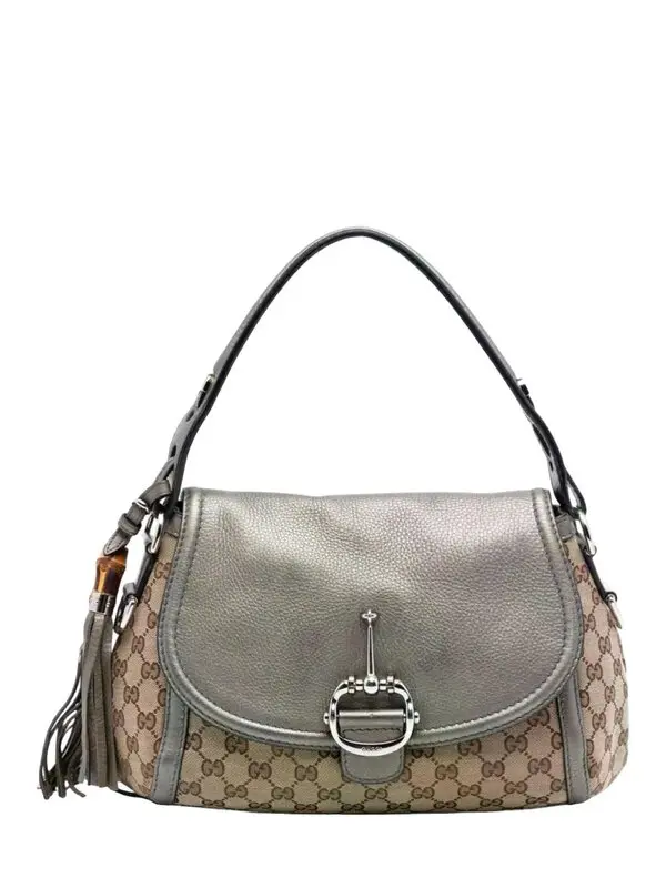Gucci Gg Canvas Techno Horsebit Satchel - Neutrals