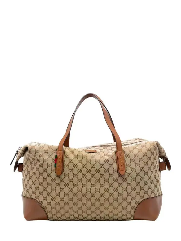 Gucci Gg Canvas Web Travel Bag - Neutrals
