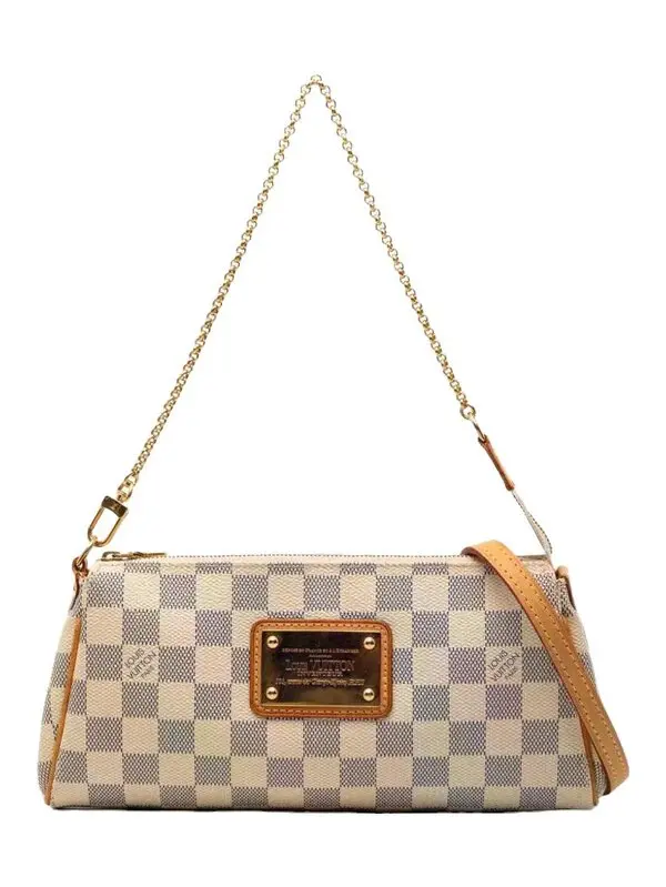 LOUIS VUITTON 2010 Damier Azur Eva Satchel - White