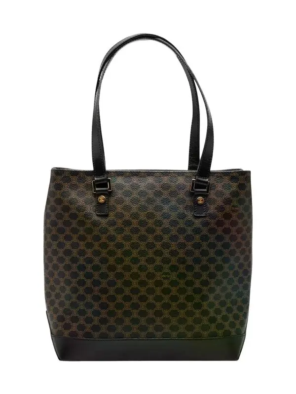 Celine 20th Century Macadam Coated Canvas Tote Bag - Brown