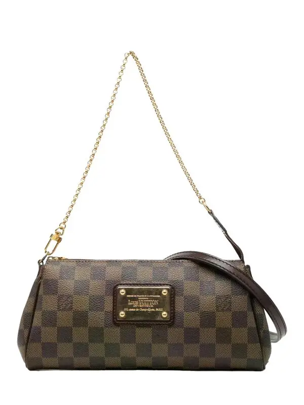 LOUIS VUITTON 2008 Damier Ebene Eva Satchel - Brown
