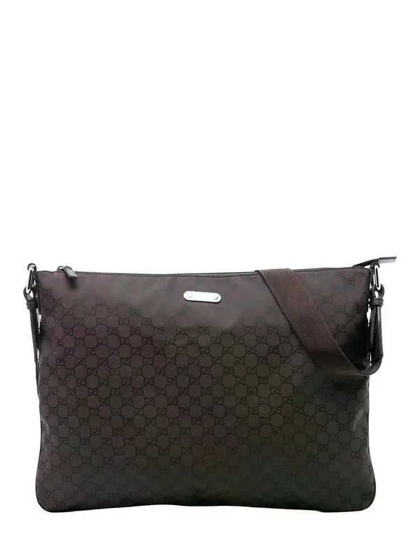 Gucci Gg Nylon Crossbody Bag - Brown