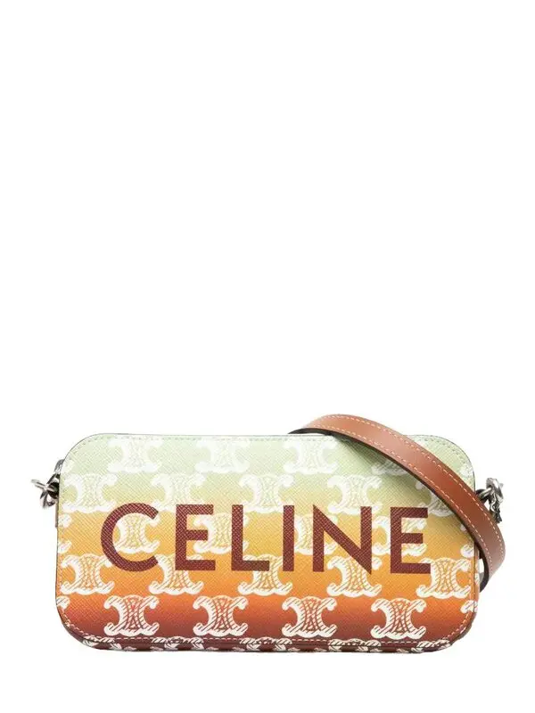 Celine 2024 Triomphe Coated Canvas Horizontal Pouch - Brown