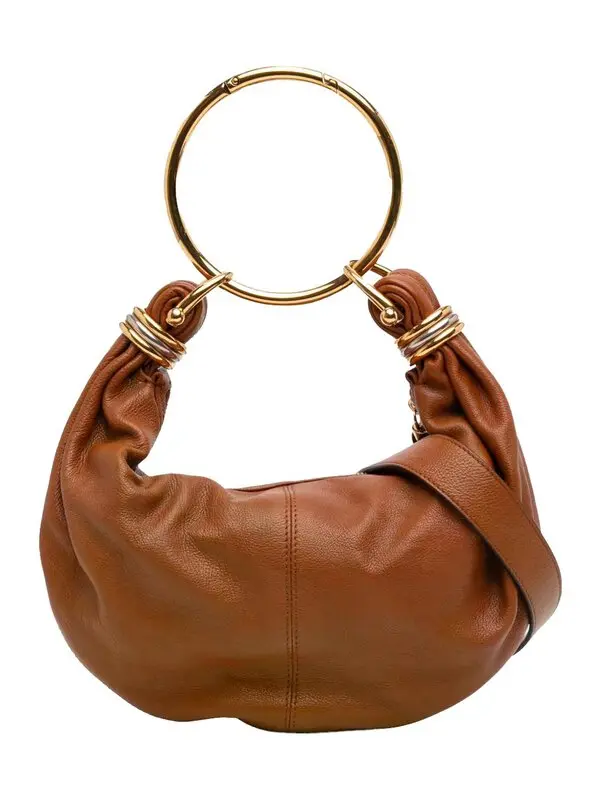 Chloé Small Leather Hobo Satchel - Brown