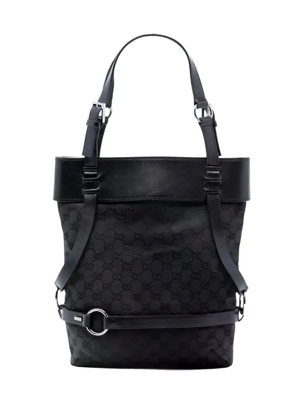 Gucci Gg Canvas Tote Bag - Black