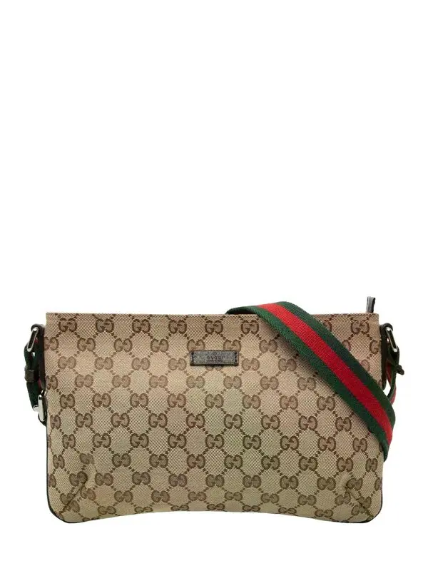 Gucci Gg Canvas Web Crossbody Bag - Neutrals