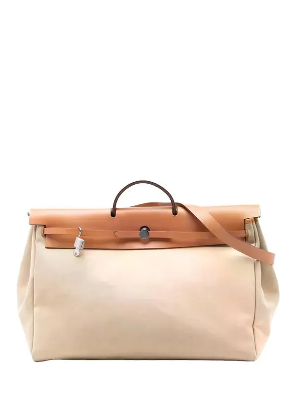 Hermès Toile And Vache Hunter Herbag Zip Cabine 50 Travel Bag - Brown