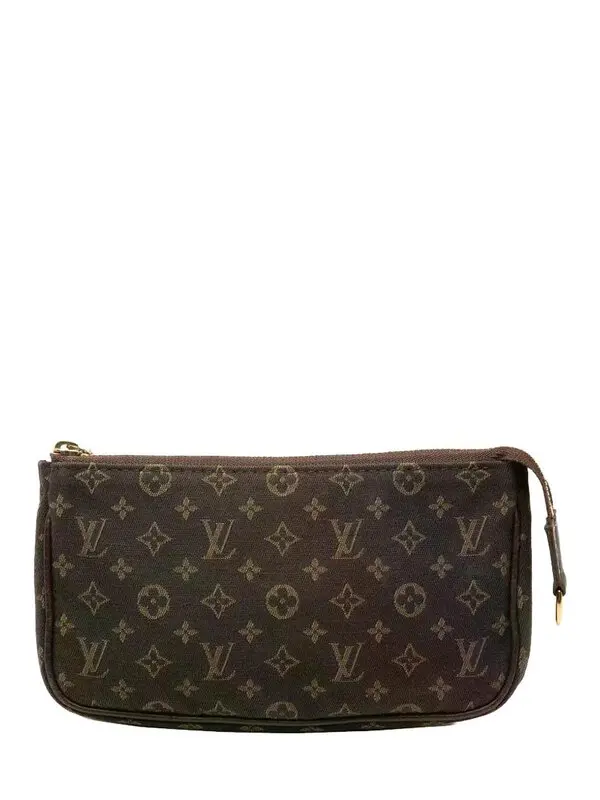 LOUIS VUITTON 2007 Monogram Mini Lin Bucket Pm Pouch - Brown