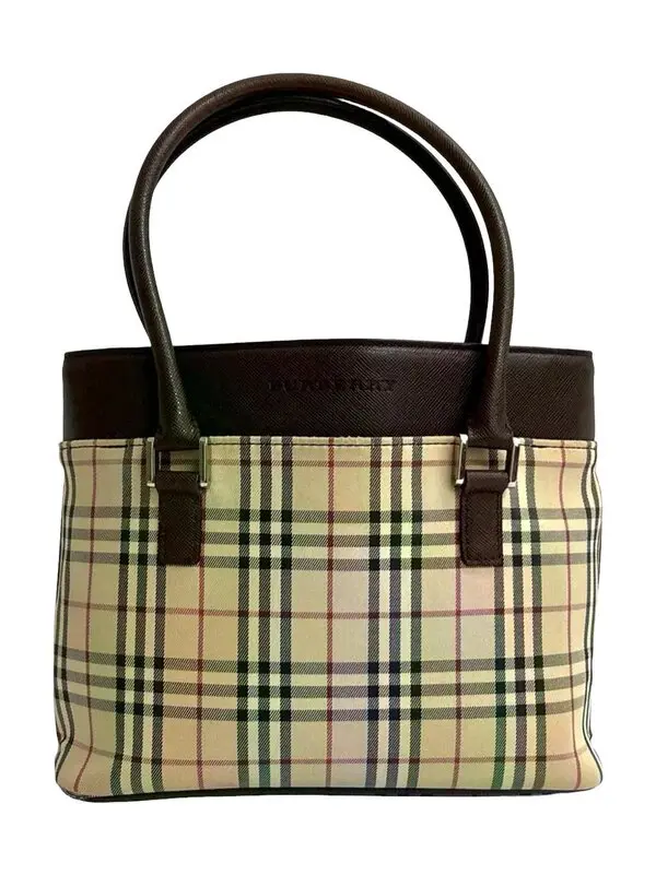 Burberry House Check Canvas Handbag - Neutrals