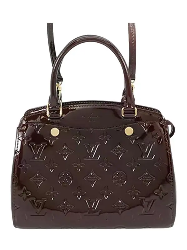 LOUIS VUITTON 2015 Monogram Vernis Brea Pm Satchel - Purple