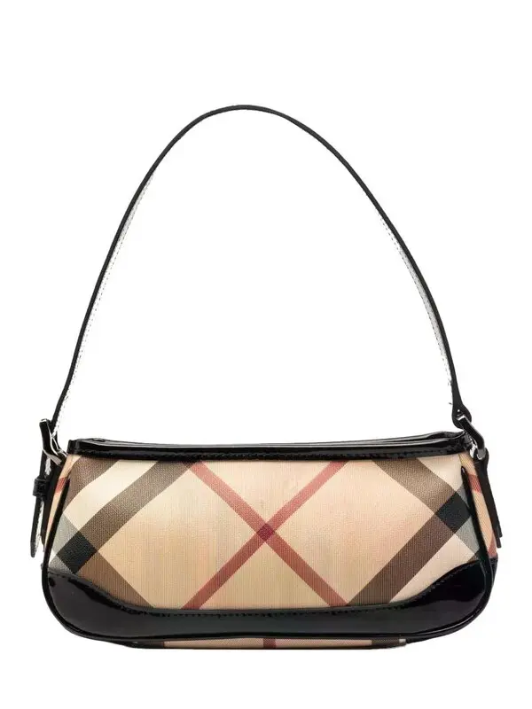 Burberry 2000-2017 Supernova Check Newbury Shoulder Bag - Neutrals