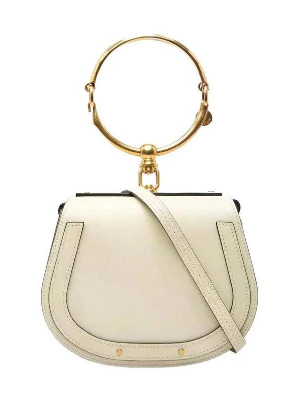 Chloé Small Leather Nile Bracelet Satchel - White