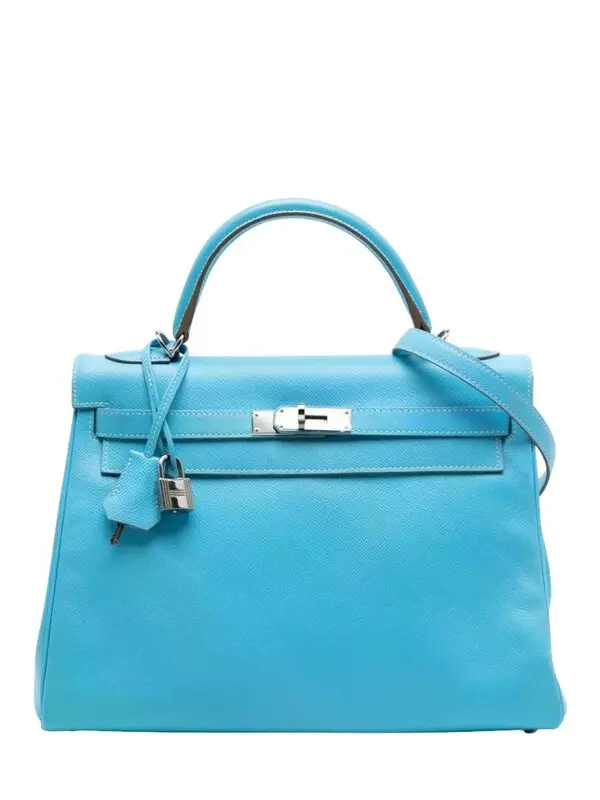 Hermès 2011 Togo Kelly Ii Retourne 32 Satchel - Blue