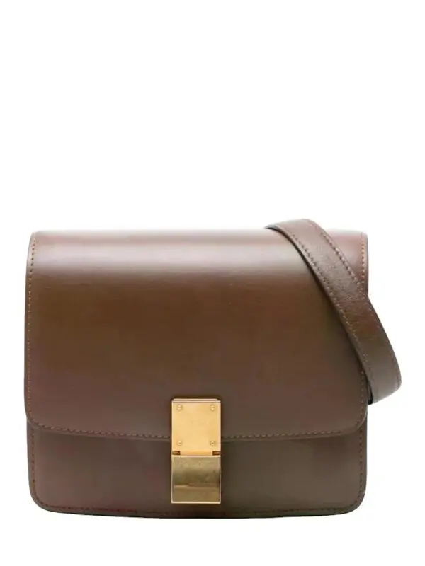 Celine 2018 Small Calfskin Classic Box Crossbody Bag - Brown