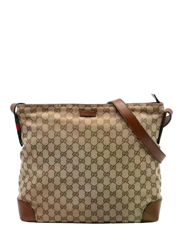 Gucci Gg Canvas Web Crossbody Bag - Neutrals