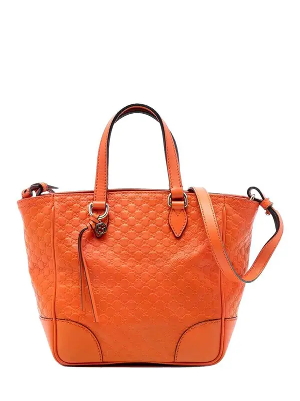 Gucci Small Micro Guccissima Bree Satchel - Orange