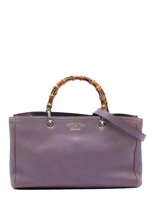 Gucci Bamboo Shopper Satchel - Purple