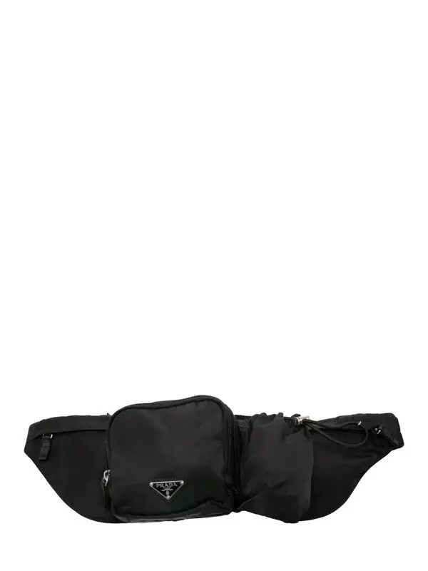 Prada Tessuto Multi Pocket Belt Bag - Black