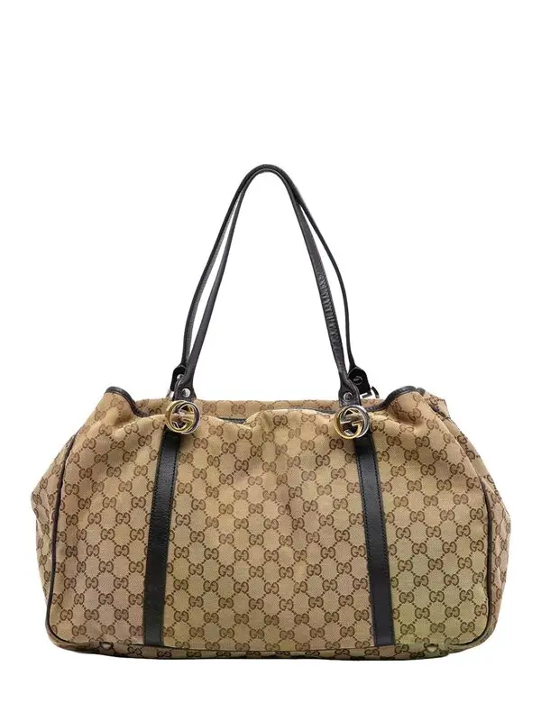 Gucci Large Gg Canvas Twins Tote Bag - Neutrals