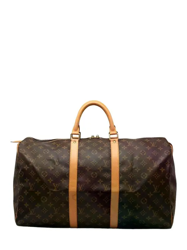 LOUIS VUITTON 2004 Monogram Keepall 50 Travel Bag - Brown