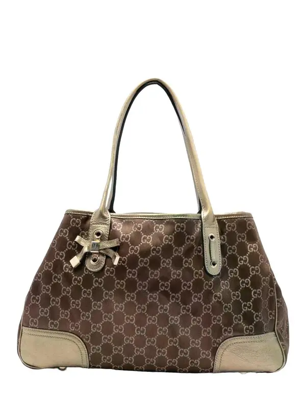 Gucci Gg Nylon Princy Tote Bag - Brown