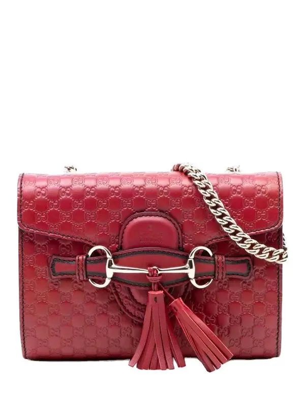 Gucci Mini Microissima Emily Crossbody Bag - Red