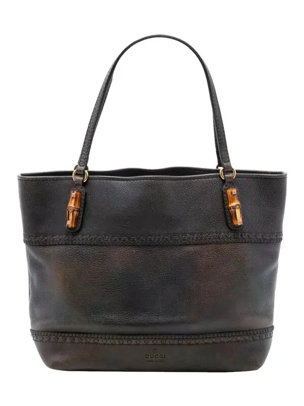 Gucci Leather Tote Bag - Brown