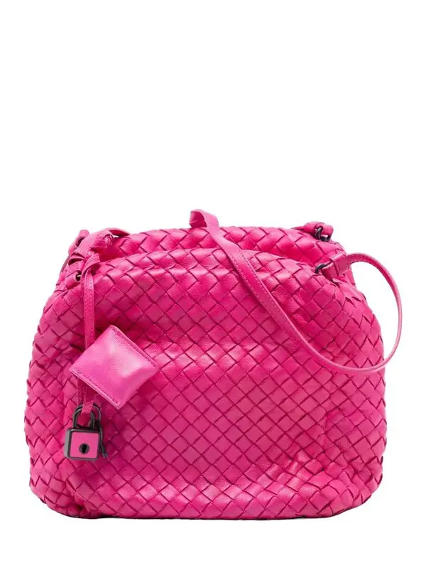 Bottega Veneta Nappa Intrecciato Cube Crossbody Bag - Pink