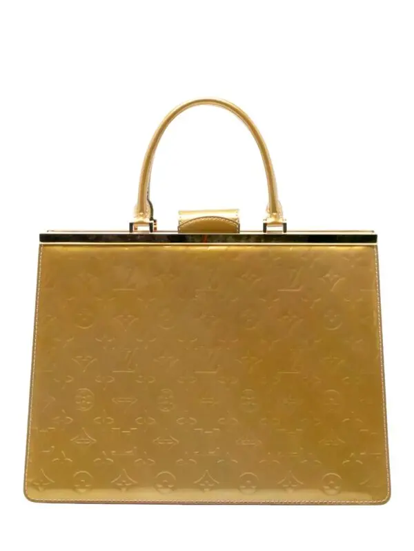 LOUIS VUITTON 2012 Monogram Vernis Deesse Gm Handbag - Gold