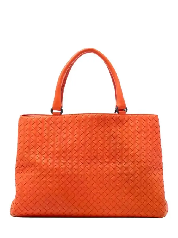 Bottega Veneta Nappa Intrecciato Milano Tote Bag - Orange