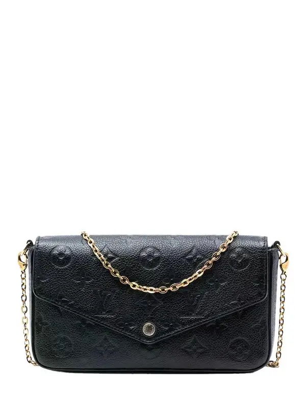 LOUIS VUITTON Monogram Empreinte Pochette Felicie - Black