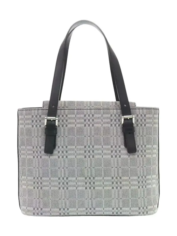 Burberry 2000-2017 Tonal Check Canvas Tote - Grey