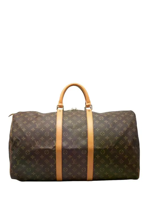 LOUIS VUITTON 1994 Monogram Keepall 55 Travel Bag - Brown