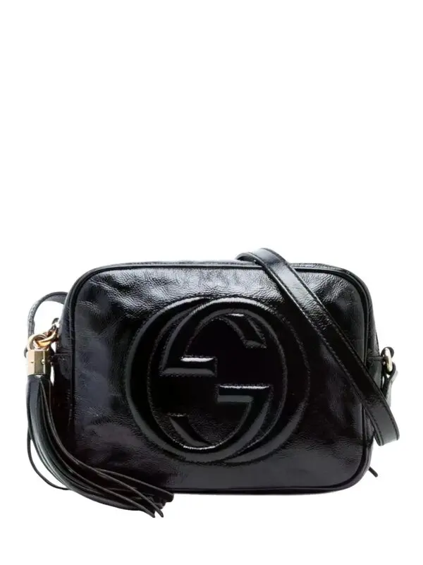Gucci 2016-2026 Patent Soho Disco Crossbody Bag - Black