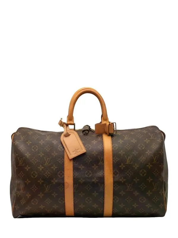 LOUIS VUITTON 1999 Monogram Keepall 45 Travel Bag - Brown